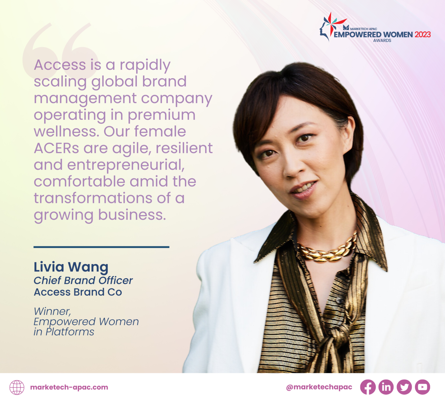 #EmpoweredWomen2023: Livia Wang on challenging the status quo of business management models ...