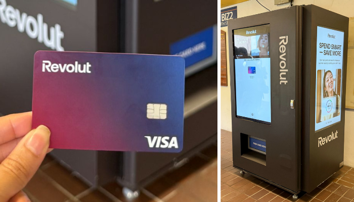 Revolut launches debit card vending machine at NUS, teams up with Visa ...